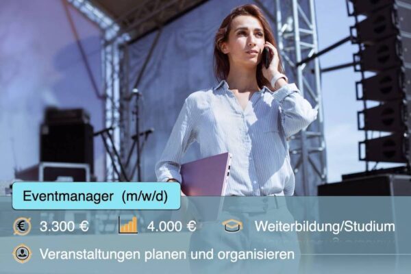 Eventmanager : Einstieg, Aufstieg, Einkommen, Studium