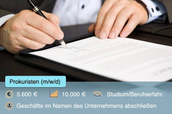 Prokuristen : Einstieg, Aufstieg, Einkommen